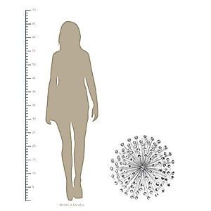 Stratton Home Decor SHD0192 Acrylic Burst Wall Decor, 24", Silver, 24.00 W X 5.00 D X 24.00 H