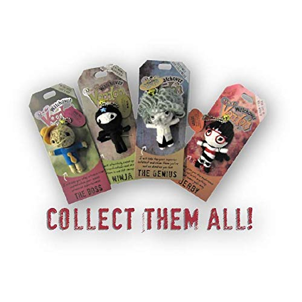 Watchover Voodoo - String Voodoo Doll Keychain – Novelty Voodoo Doll for Bag, Luggage or Car Mirror - Baller Voodoo Keychain, 5 inches