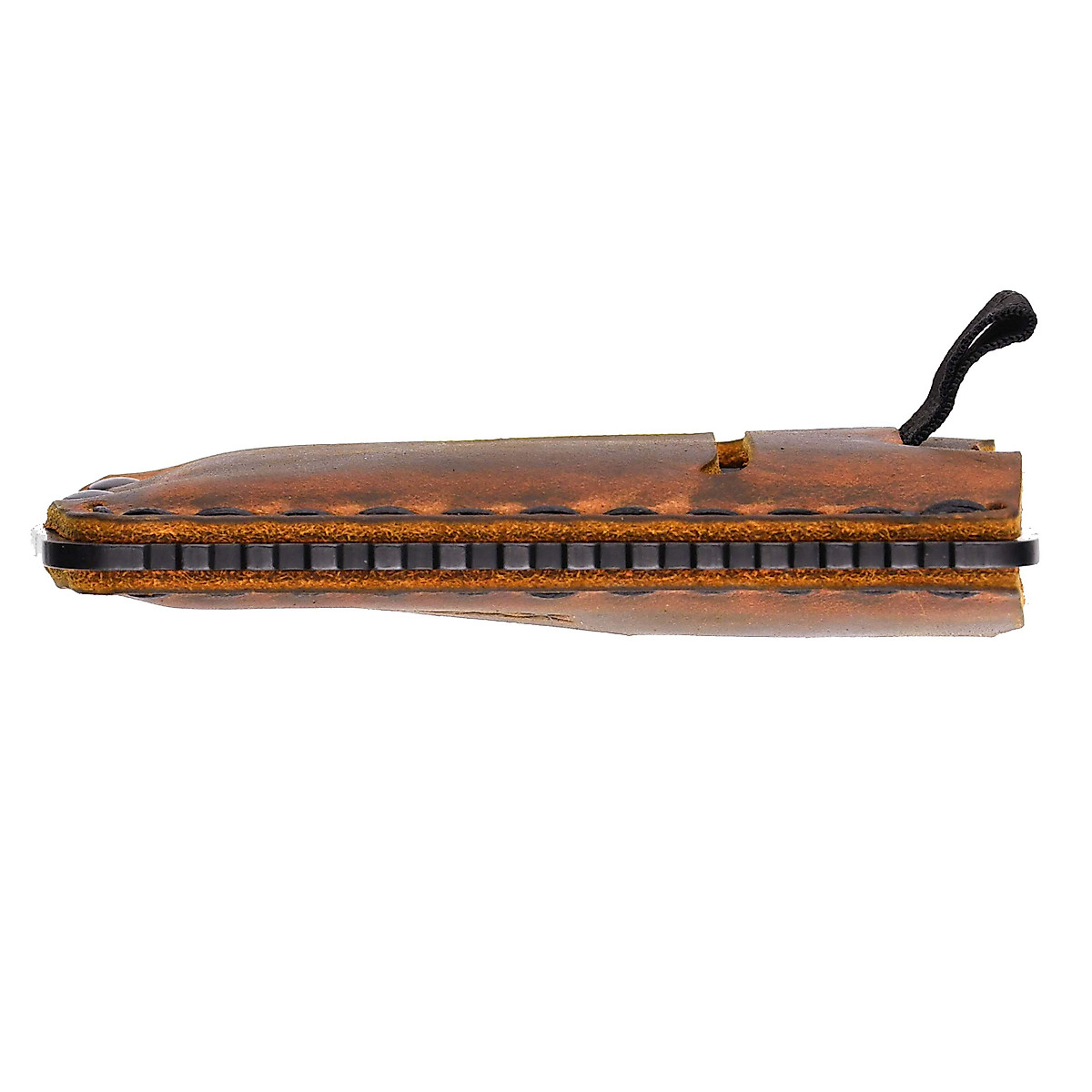 Trayvax Ascent Wallet, RFID Front Pocket Money and Credit Card Holder, Minimalist Slim Leather Metal Wallet for Men and Women, Black Tobacco Brown