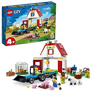 LEGO City Barn & Farm Animals 60346 Building Toy Set for Kids, Preschool Boys and Girls Ages 4+ (230 Pieces)