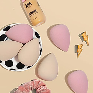AOA Studio Collection Makeup Mochi Sponge Set Makeup Blender Latex Free and High-definition Set of 6 Makeup Blender For Powder Cream and Liquid Wonder Blender Beauty Cosmetic (6 Count)