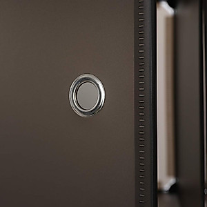 VINGLI Cube Storage Organizer, Plastic Closet Cabinet, DIY Plastic Modular Book Shelf Unit, Cube Shelves with Doors and Hanging Rods (Brown, 30 Cube- Deeper)