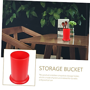 OKUMEYR Kitchen Chopstick Holder Kitchen Utensil Canisters Cutlery Holder Tin Flatware Holder Storage Utensil Drying Rack Chopstick Holder Storage Utensil Holder Plastic Organizer Round