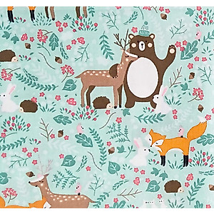 ZGXY Fabric, 8 pcs/lot Fat Quarter Fabric Bundles 100% Cotton 19.69'' x 19.69'' (50 x 50cm) Quilting Cotton Craft Fabric Pre-Cut Squares Sheets for Patchwork Sewing Quilting Crafting, Forest Pattern.