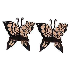 Cabilock 2pcs Butterfly Ledge Wall Decor Holder Corner Shelf Bathroom Corner Shelves Living Room Storage Display Shelf Wall Shelf Shelves on Wall Floating Cabinet for Wall