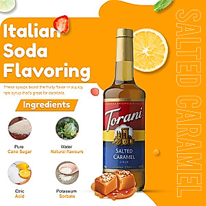 Fall Winter Syrup 4 Pack, Pumpkin Pie, Peppermint, Salted Caramel & Brown Sugar Cinnamon Coffee Soda Flavoring