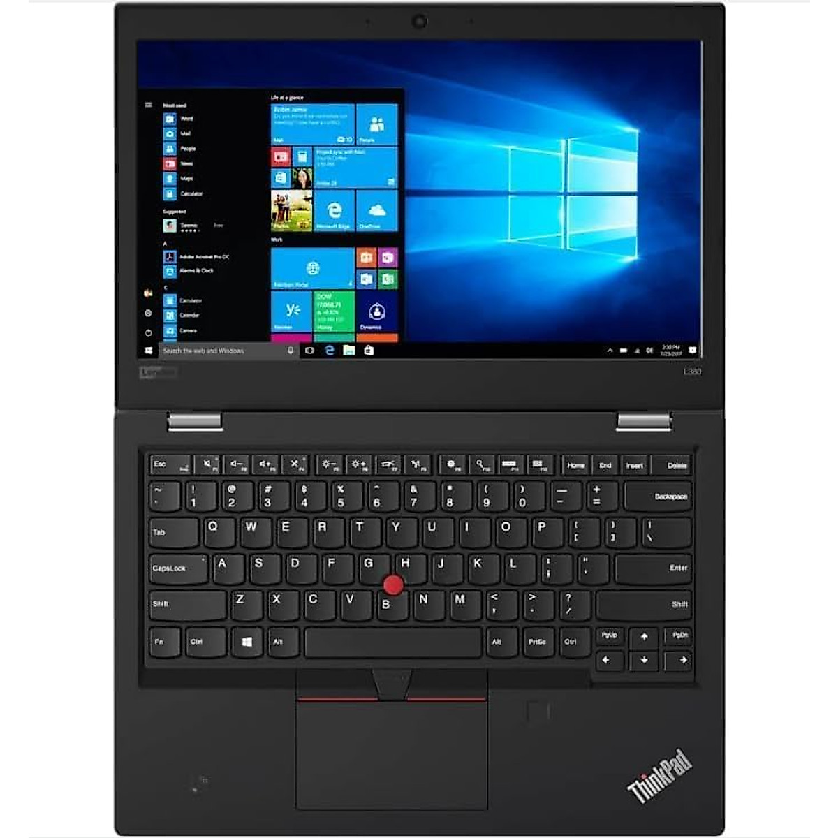 Lenovo ThinkPad L380 Business Laptop, 13.3" FHD (1920x1080) Screen, Intel Celeron 7th Generation Processor 3965U 2.2GHz, 8GB RAM, 256GB SSD, Webcam, WiFi, BT, Windows 10 Pro (Renewed)