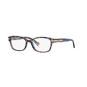 Coach HC6065 Prescription Eyewear Frames, Purple Confetti Tortoise/Demo Lens, 49 mm