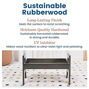 ECR4Kids Adjustable Stacking Shelf with Full Edge, Bookcase, Grey Wash