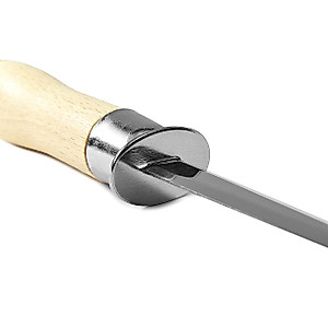 Seki Japan Oyster Knife, Japanese Hand Guard Shellfish Opener, Oyster Shucking 3.7 inch (96 mm) Stainless Blade, Beech Wood Handle