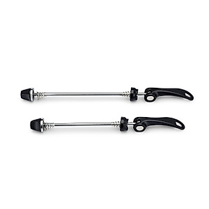 BW USA MTB Quick Release Bicycle Skewer Set - Front and Rear Mountain Bike QR Axle Skewers - Black