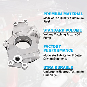M295 Standard Volume Oil Pump - Compatible with 4.8L, 5.3L, 6.0L Chevy Silverado, Suburban, Tahoe, Trailblazer, GMC Sierra, Yukon, Cadillac Escalade - Replace M295, 12696357, 12586665