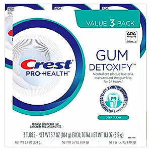 Crest Pro-Health Gum Detoxify Toothpaste, Deep Clean, 3.7 oz, Pack of 3
