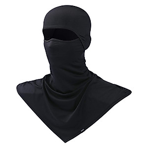 Balaclava Summer Protection Face Mask Breathable Motorcycle Hood Helmet Liners Outdoor Cycling Hiking Sports Black