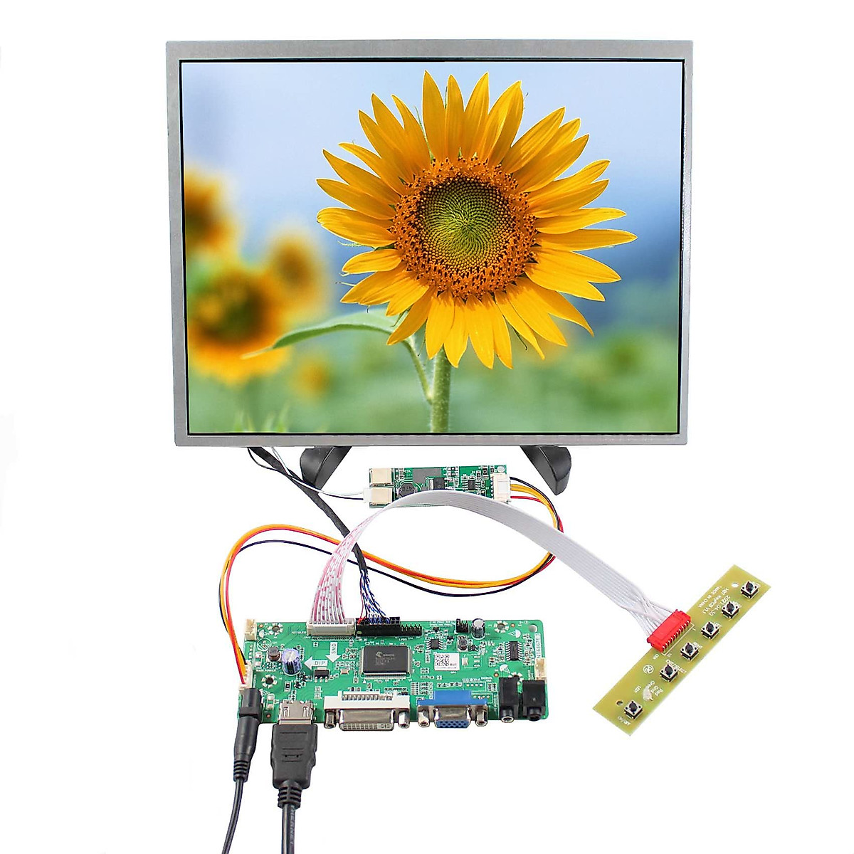 VSDISPLAY 12.1" 12.1 Inch 1024X768 Wide Viewing LCD Screen VS121T-001A with HD-MI DVI VGA Audio LCD Controller Board M.NT68676