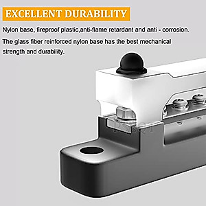 PSEQT 6 Terminal Bus Bar Ground Power Distribution Terminal Block Bus Bar with Cover for Auto Marine Car Pickup Trailer RV Boat - Red & Black 2Pcs