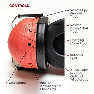 Vic Firth Bluetooth Isolation Headphones, Red (VXHP0012)