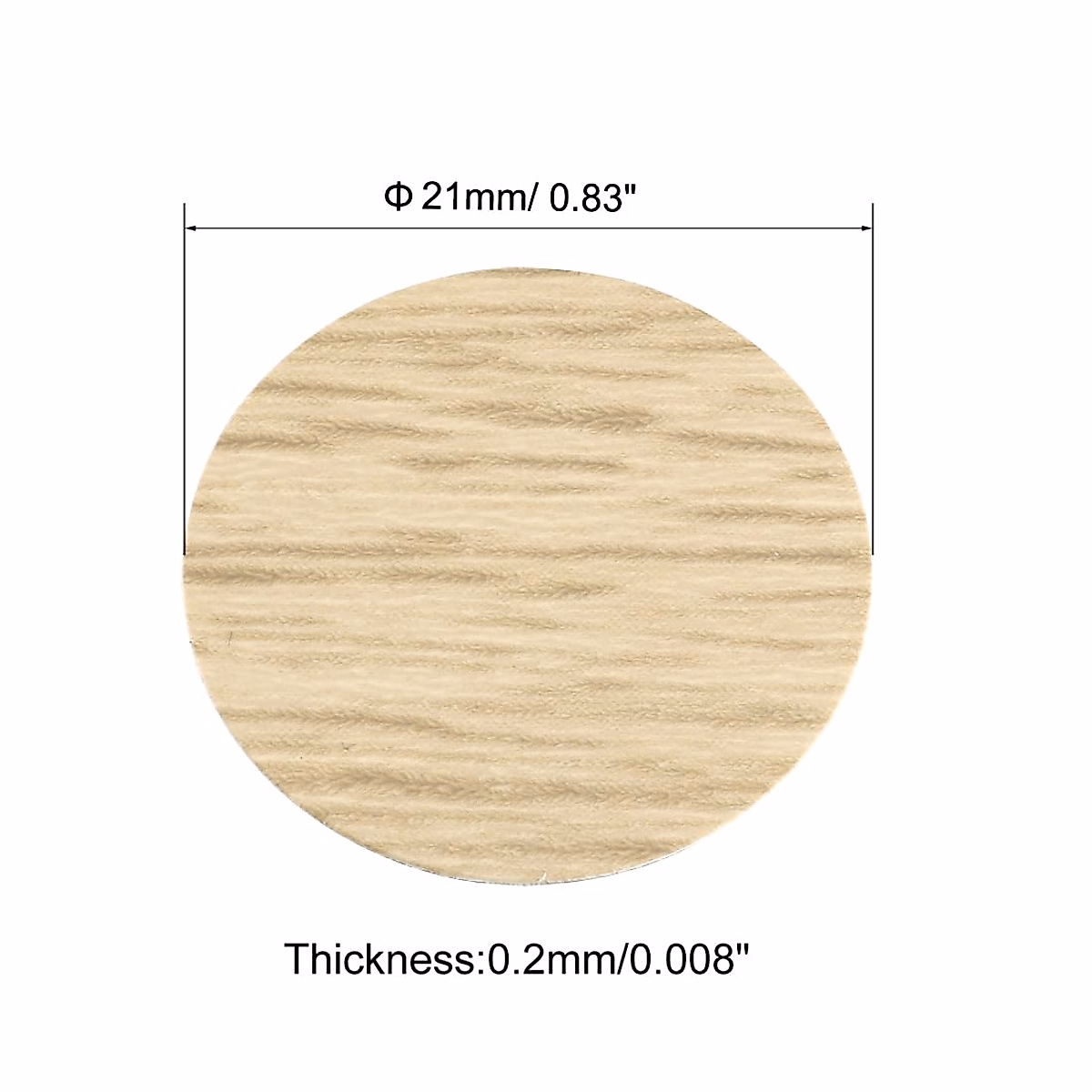 uxcell 3 Sheet/162Pcs Screw Hole Cover Stickers, 21mm Dia PVC Self Adhesive Covers Caps Dustproof for Wood Furniture Cabinet Shelf Wardrobe, Textured Light Khaki
