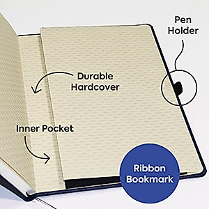 Dingbats - Wildlife Lined Extra Large Notebook, Blue Whale, A4 - Hardcover - Cream 100gsm Ink-Proof Paper - Includes Elastic Closure & Bookmark