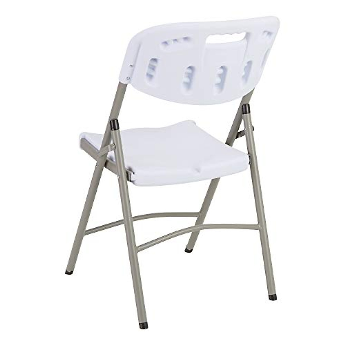 Norwood Commercial Furniture Blow-Molded Plastic Folding Chairs for Indoor/Outdoor Events, Commercial Event Chairs with 400-lb. Weight Capacity, Set of 4, White