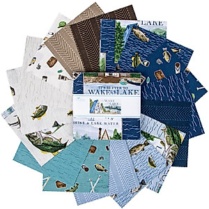 Tara Reed Wake at the Lake 5" Stacker 42 5-inch Squares Charm Pack Riley Blake Designs 5-14890-42