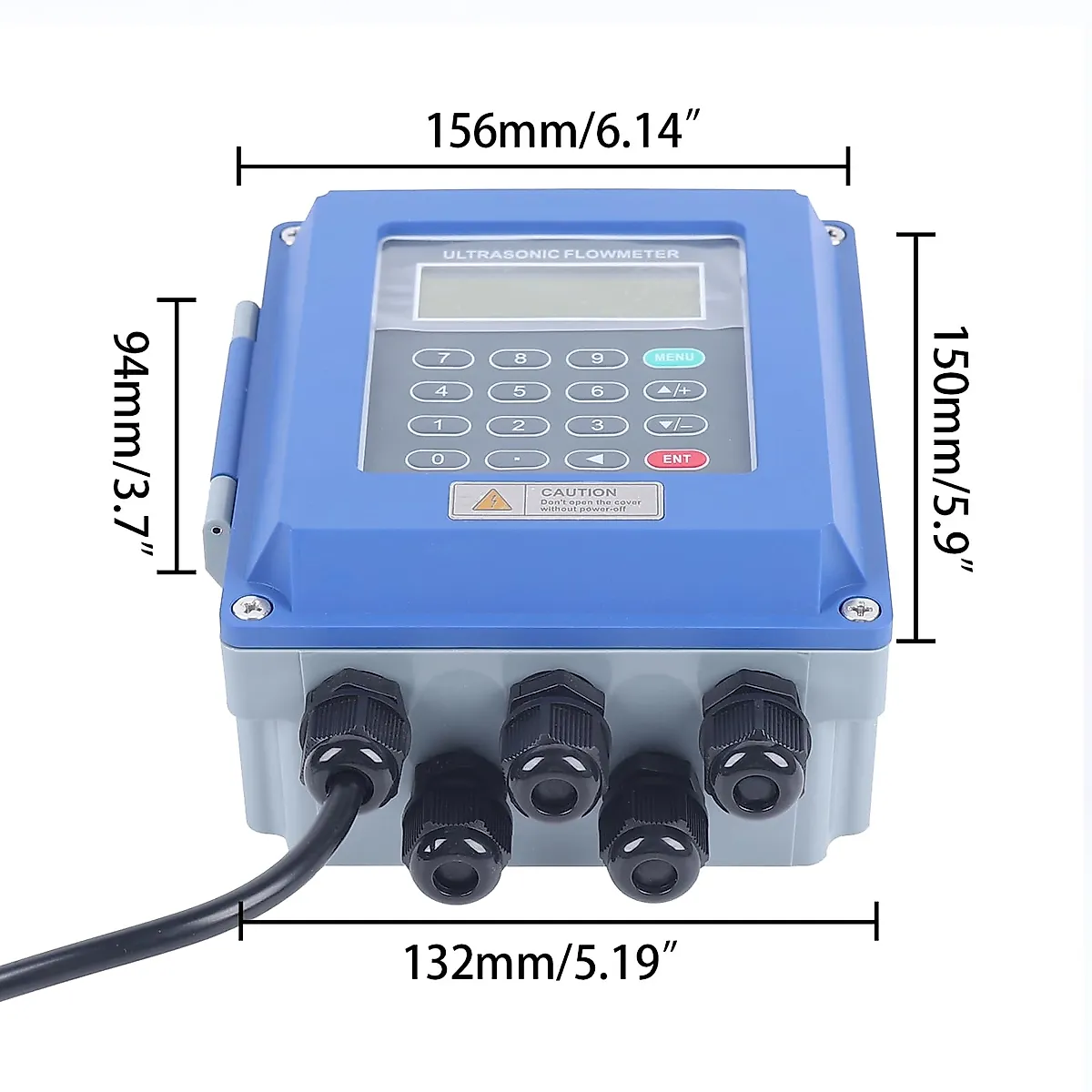 HYDIYGT Handheld Ultrasonic Flowmeter Clamp On Flow Meter Portable Liquid Flow Meter with TS-2，TM-1 Transducers for Copper and PVC Pipes