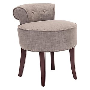Safavieh Home Collection Georgia Stone and Cherry Mahogany Petite Vanity Stool