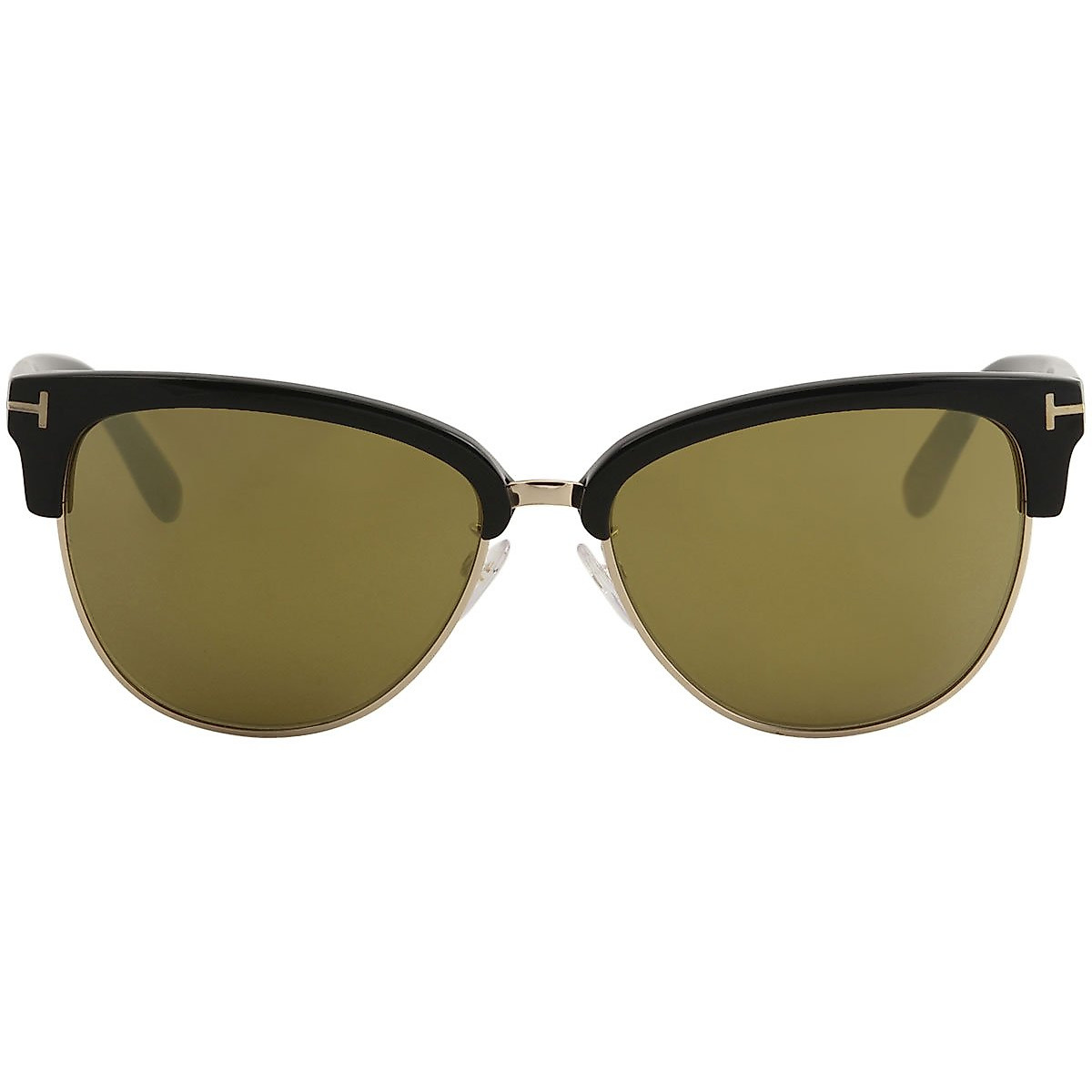 Tom Ford TF368 Fany Oval Sunglasses 59mm FT0368 (01G Black/Gold, Gold Mirrored)