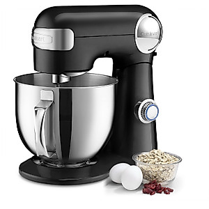 Cuisinart SM-50BK 5.5 Quart Stand Mixer, Manual, Onyx Black & SPI-50 Spiralizer, White