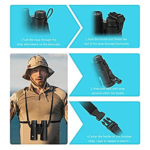 Uthlusty 12X42 Professional Binoculars for Adults with Harness Strap, HD High Powered Lightweight BAK4 Prism Binoculars for Bird Watching, Hunting, Travel, Hiking, Sports, Concerts