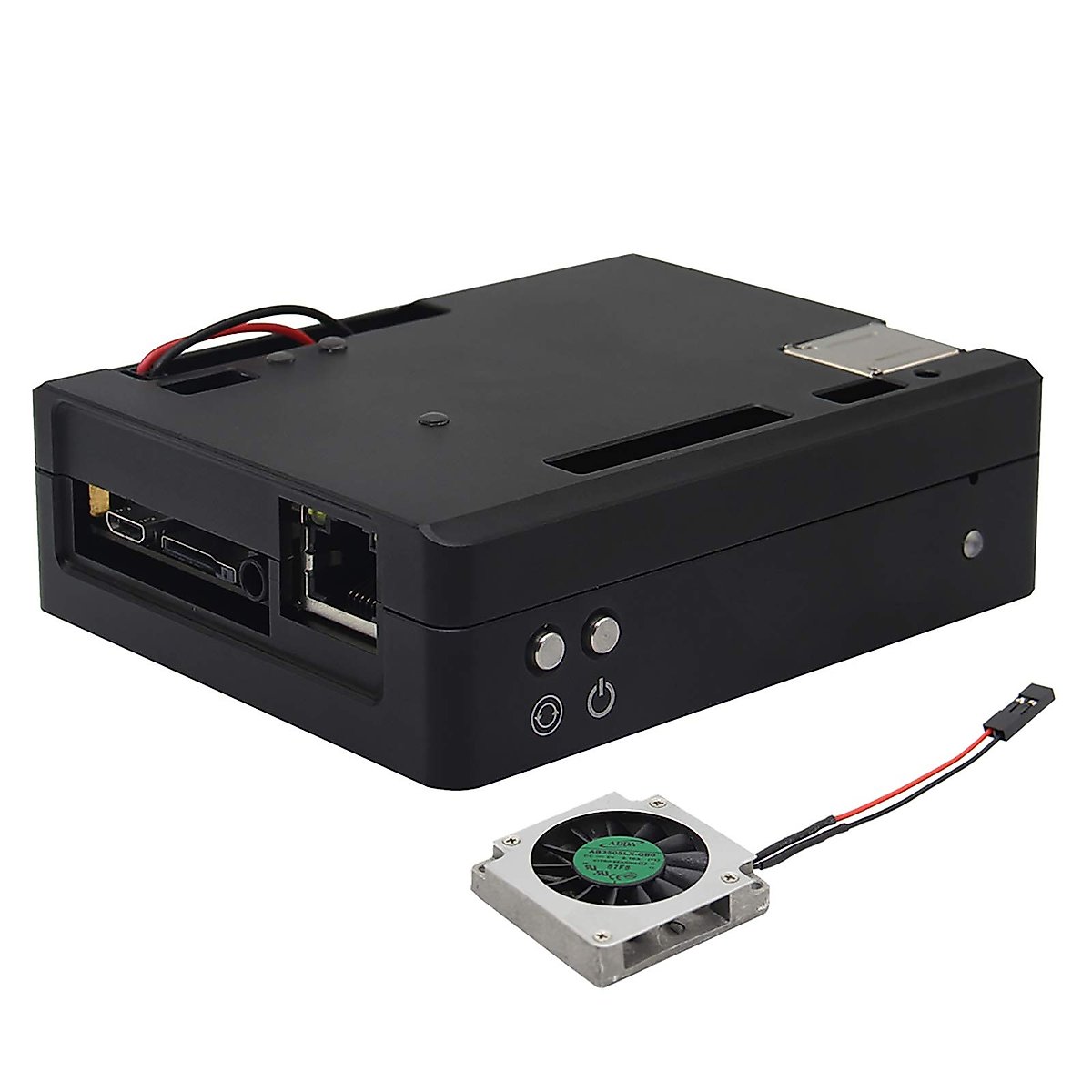 Geekworm Aluminum Alloy CNC Case for LattePanda V1.0 / Geekworm Enclose with Cup Super Mute Cooling Fan Kit for Latte Panda Mother Board