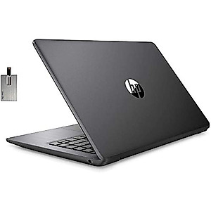 2021 HP Stream 14" HD Laptop Computer, Intel Celeron N4020 Processor, 4GB RAM, 64GB eMMC, HD Audio, HD Webcam, Intel UHD Graphics 600, 1 Year Office, HDMI, Win 10 S, Black, 128GB SnowBell USB Card
