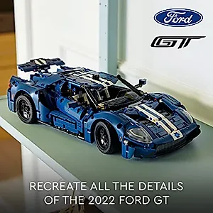 LEGO Technic 2022 Ford GT 42154 Car Model Kit for Adults to Build, Collectible Set, 1:12 Scale Supercar with Authentic Features, Gift Idea That Fuels Creativity and Imagination