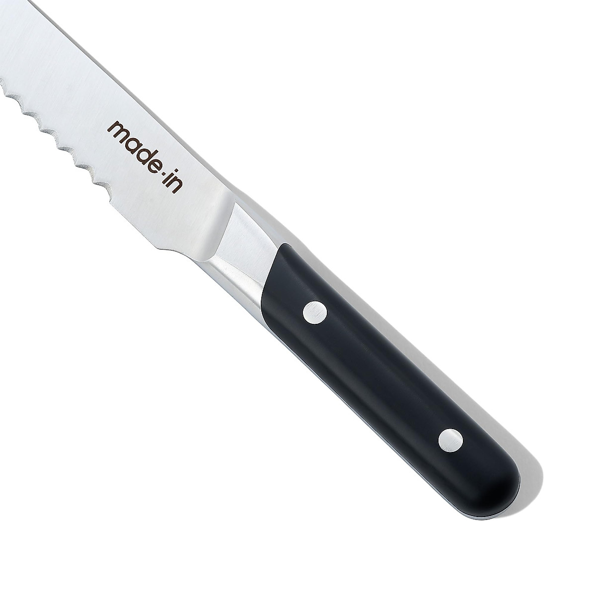 Made In Cookware - 9" Inch Bread Knife - Crafted in France - Full Tang With Truffle Black Handle
