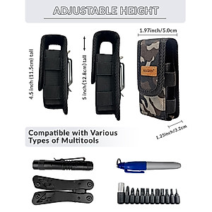 Multitool Sheath-Multi Tool Pouch,Multi Tool Sheath for Belt,Multitool Case,Pocket Knife Belt Holder,Small Tool Pouch Compatible with Multitool Accessories with Leather Logo and Belt Clip for Man