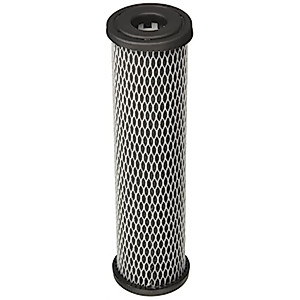 Pentair Pentek C1 Carbon Water Filter, 10-Inch, Under Sink Dual Purpose Powdered Activated Carbon-Impregnated Cellulose Replacement Cartridge, 10" x 2.5", 5 Micron, Black