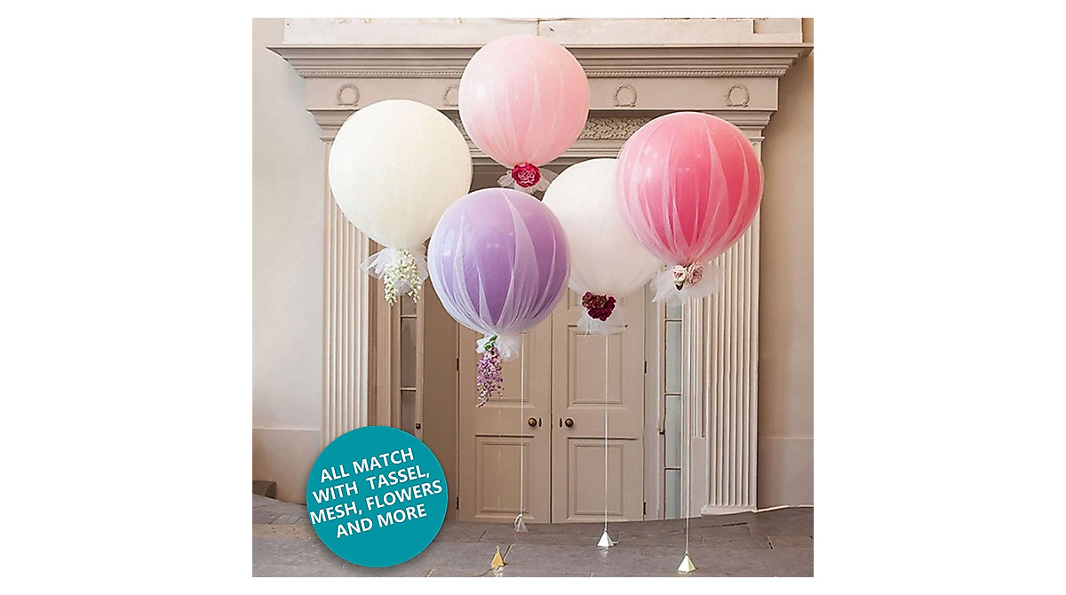 15-Piece 24 Inch Heavy Duty Latex Balloons for Celebrations