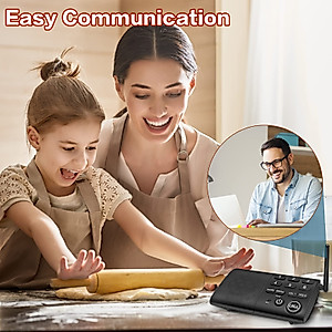 Hosmart Full Duplex Wireless Intercom System, Two -Way Communication for Home and Office，Hands Free, Portable intercom, with Crystal Clear Sound, 1000 feet Range（Incompatible with Previous Version）