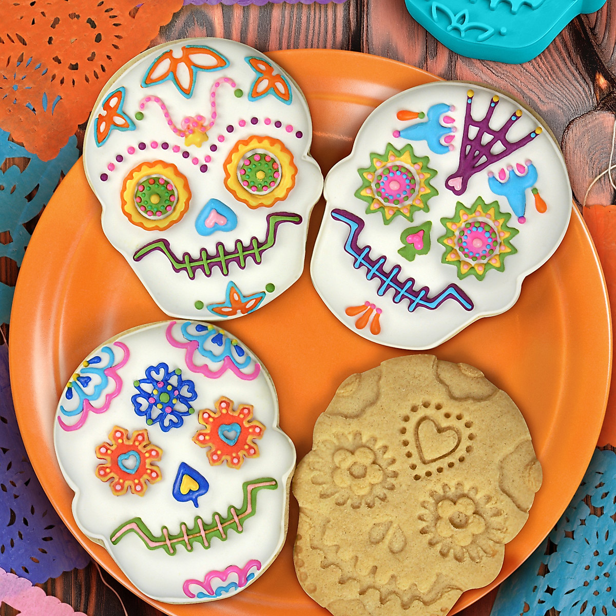 Genuine Fred SWEET SPIRITS Day of the Dead Cookie Cutter/Stampers, Set of 4