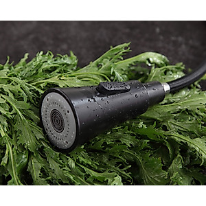 ANZZI Carriage Modern Single Hole Kitchen Faucet, Single Handle Oil Rubbed Bronze Kitchen Faucet, Commercial Stainless Steel Kitchen Bar Pull Out Kitchen Sink Faucet, KF-AZ211ORB