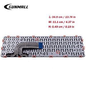 SUNMALL Mate Laptop Keyboard with Frame Compatible with HP Pavilio 15-f 15-g 15-r 15-e 15-f387wm 15-d035dx 15-f233wm 15-f272wm 15-f010wm 15-n290nr 15-e 15-f222wm 15-f271wm US Layout