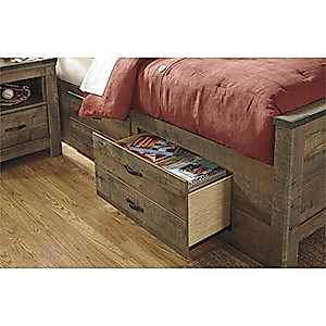 Ashley Furniture Trinell Full Panel Bed with Underbed Storage in Brown