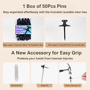 50pcs Black Thumb Tacks for Wall Picture Hangers Heavy Duty Push pins for Wall Double Headed thumbtacks for Hanging Metal Wall Tacks Wall pins Nails Hooks