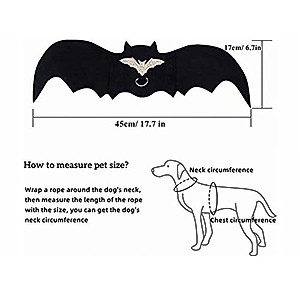 Pet Costume Halloween Bat Wings Cosplay Dogs and Cats Apparel Outfits Funny Cool Outfits Pet Supplies for Cat Puppy
