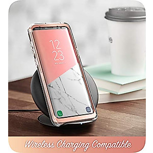 i-Blason Cosmo Full-Body Bumper Case for Galaxy S9 Plus 2018 Release, Thermoplastic Polyurethane, Shock-Absorbent, Marble