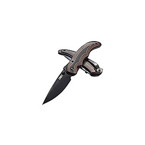 CRKT Endorser EDC Folding Pocket Knife: Assisted Opening Everyday Carry, Black Blade, Thumb Stud, Liner Lock, Two Tone G10 Handle, Pocket Clip 1105K