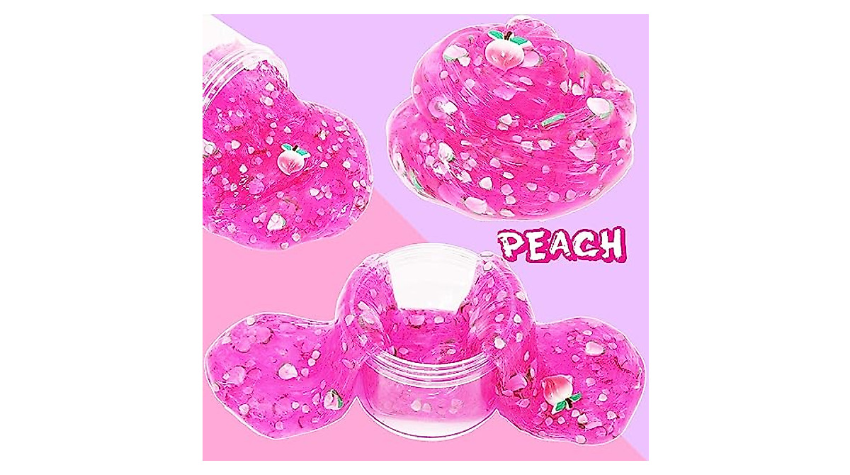 Crunchy Slime 2 Pack: Fun Pineapple & Peach Scented