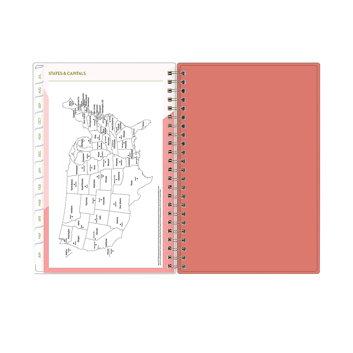 Blue Sky 2023-2024 Academic Year Weekly and Monthly Planner, 5" x 8", Flexible Cover, Wirebound, Cali Pink (130621-A24)