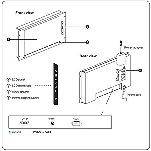 Crystal Image Technologies - Rackmount LCD Panel - 6U 17" 1920 X 1080 with VGA + HDMI Input, Part#RMP-161-F17, 3 Year Warranty