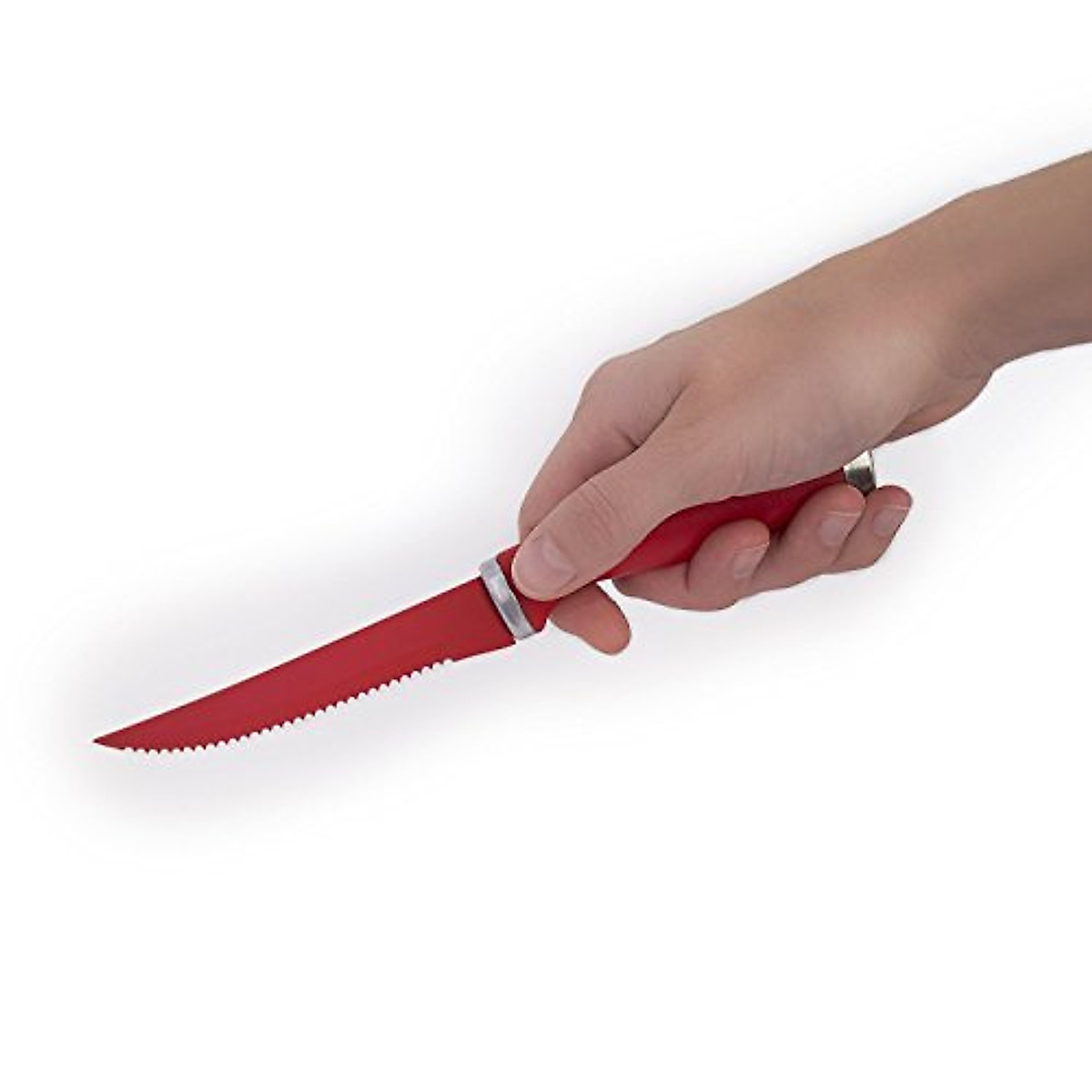 Domestic Corner - 6 Piece Steak Knife Set - Stainless Steel Blades - Multicolored